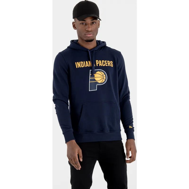 New Era Indiana Pacers NBA Navy Blue Pullover Hoody Sweatshirt ...