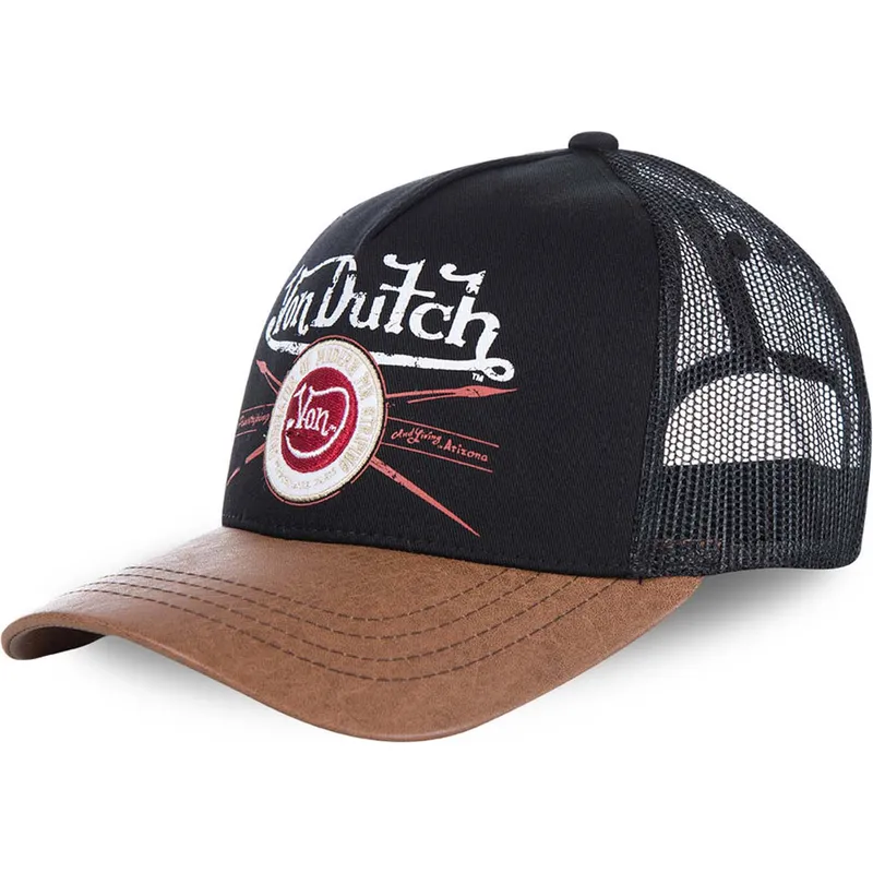 Von Dutch PIN Black and Brown Trucker Hat: Caphunters.co.uk