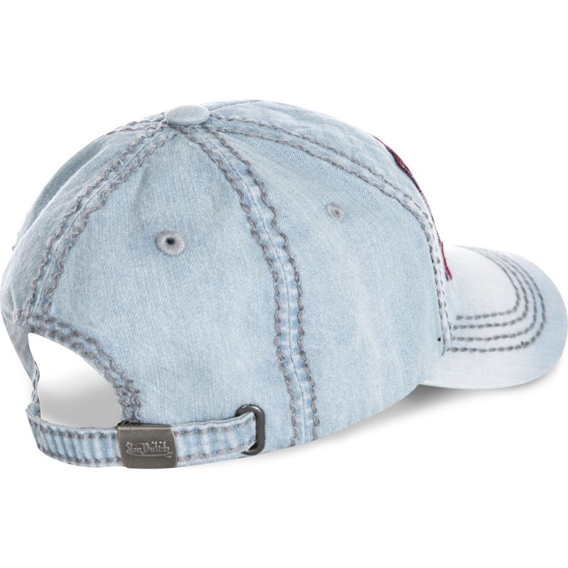 Von Dutch Curved Brim TERRY02 Light Blue Denim Adjustable Cap ...