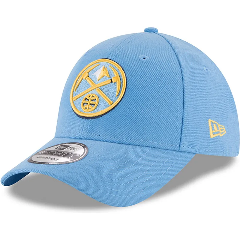 New Era Curved Brim 9FORTY The League Denver Nuggets NBA Light Blue ...