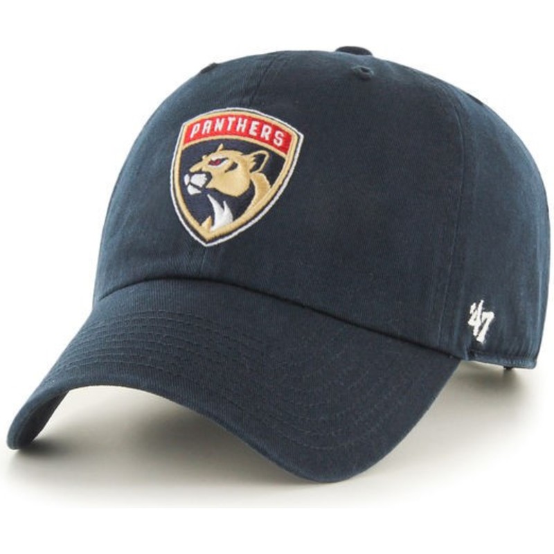 47 Brand Curved Brim Florida Panthers NHL Clean Up Navy Blue Cap ...