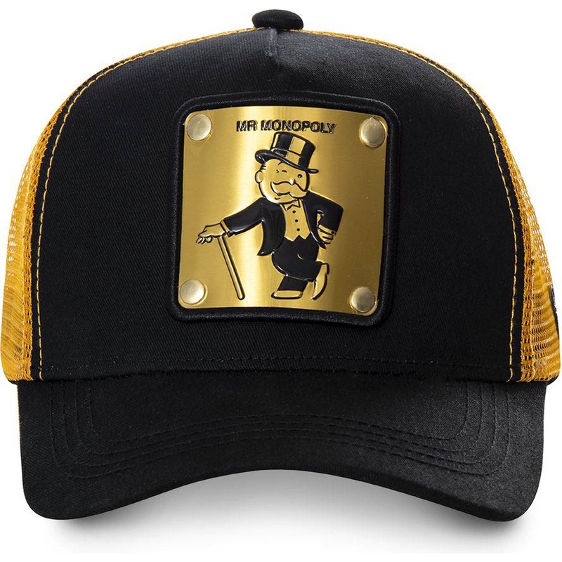 Capslab Rich Uncle Pennybags MONEY Monopoly Black and Golden Trucker ...