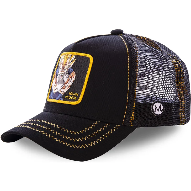 Capslab Majin Vegeta MV2 Dragon Ball Black Trucker Hat: Caphunters.co.uk