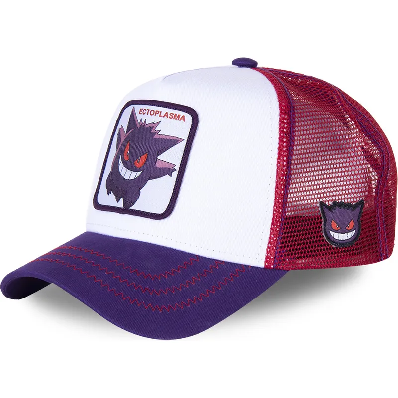 Capslab Gengar GEN1 Pokémon White, Purple and Red Trucker Hat ...