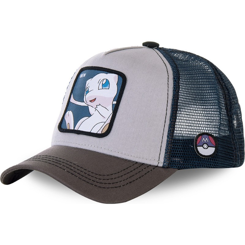 Capslab Mew MEW1 Pokémon Grey and Blue Trucker Hat: Caphunters.co.uk