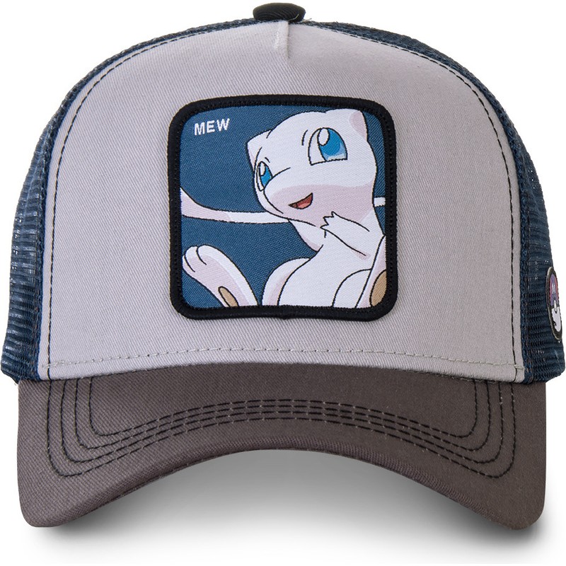 Capslab Mew MEW1 Pokémon Grey and Blue Trucker Hat: Caphunters.co.uk