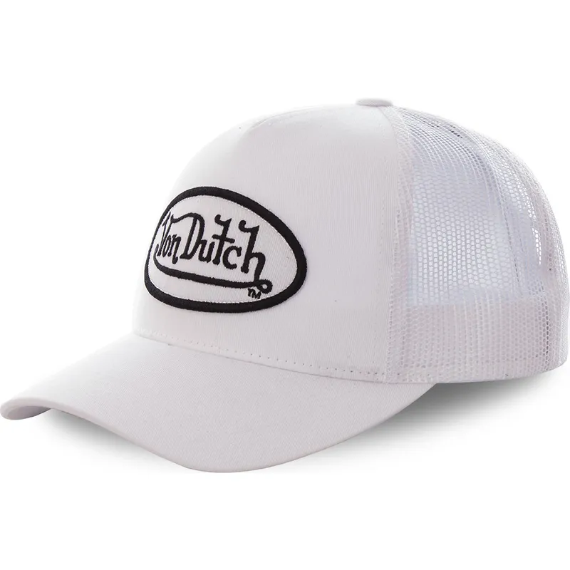 Von Dutch COL WHI White Trucker Hat: Caphunters.co.uk