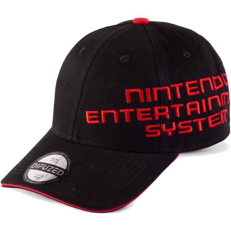 Difuzed Curved Brim NES Logo Nintendo Black Adjustable Cap: Caphunters ...