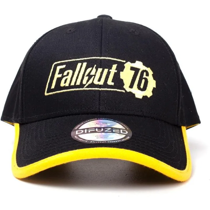 Difuzed Curved Brim Fallout 76 Fallout Black Snapback Cap: Caphunters.co.uk