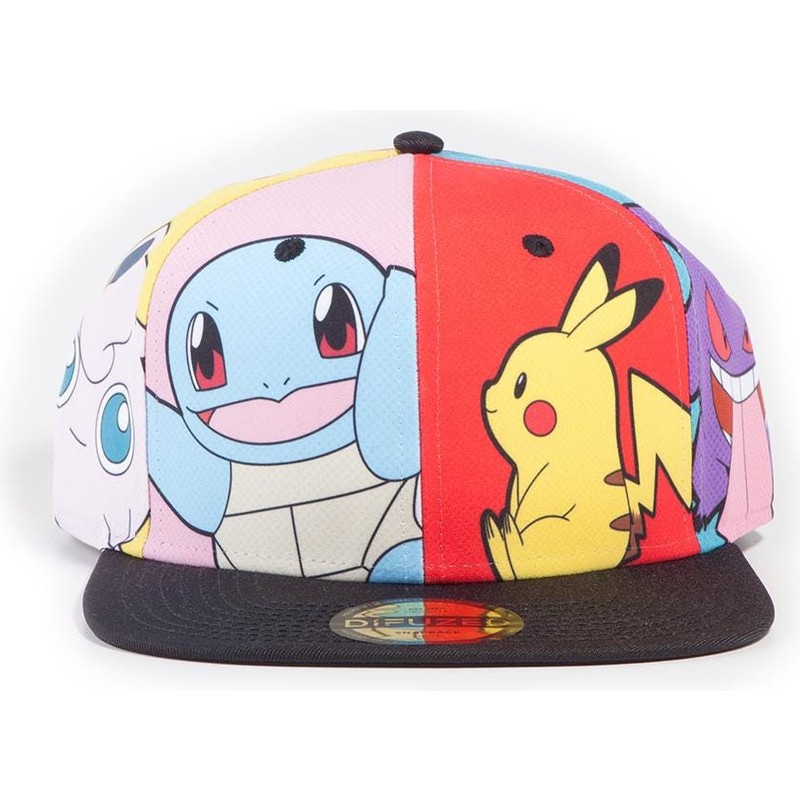 Difuzed Flat Brim Pikachu Squirtle Gengar Psyduck Jigglypuff Multi Pop ...
