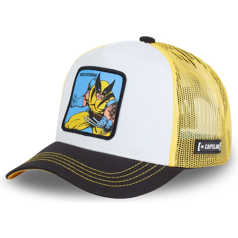 Capslab Wolverine WOL2 Marvel Comics White, Yellow and Black Trucker ...