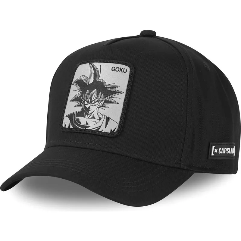 Capslab Curved Brim Son Goku GOKF Dragon Ball Black Snapback Cap ...