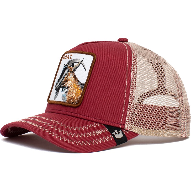 Goorin Bros. G.O.A.T. The Goat The Farm Red and White Trucker Hat ...