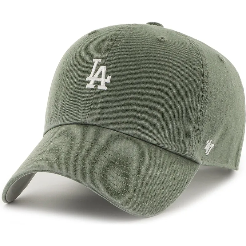 47 Brand Curved Brim Clean Up Base Runner Los Angeles Dodgers MLB Green ...