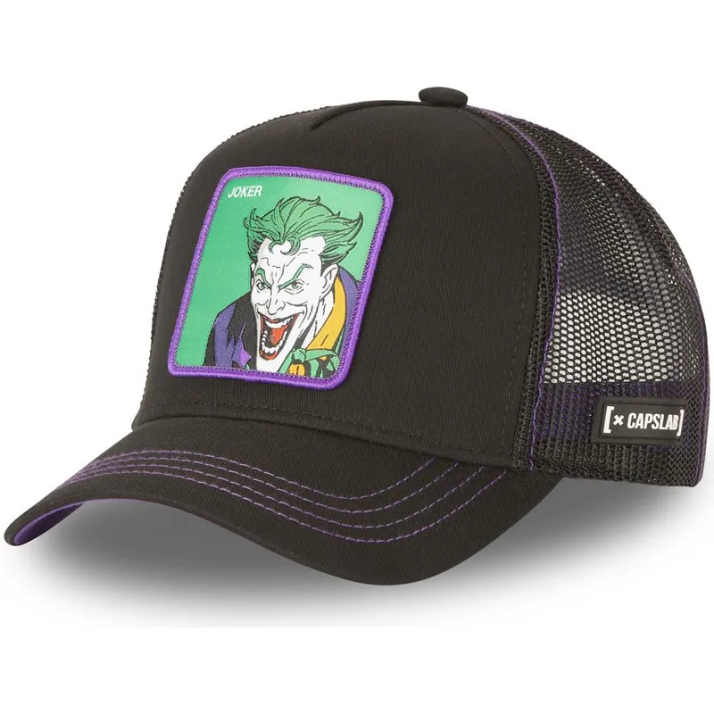 Capslab Joker JOK1 DC Comics Black Trucker Hat: Caphunters.co.uk