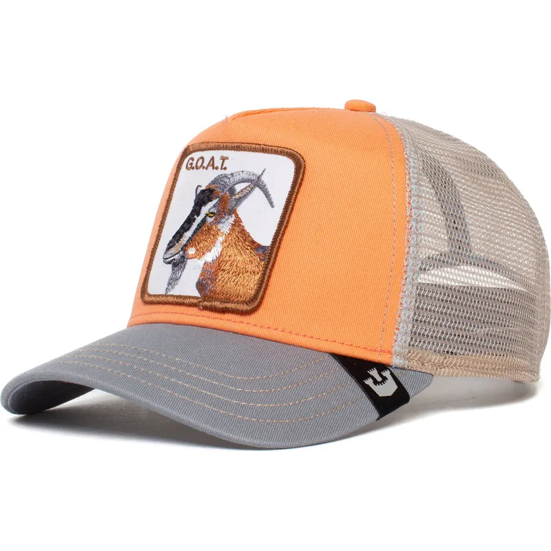 Goorin Bros. The GOAT The Farm Orange and Grey Trucker Hat: Caphunters ...