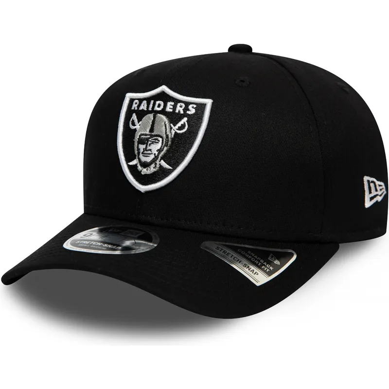 New Era Curved Brim 9FIFTY Team Stretch Snap Las Vegas Raiders NFL ...