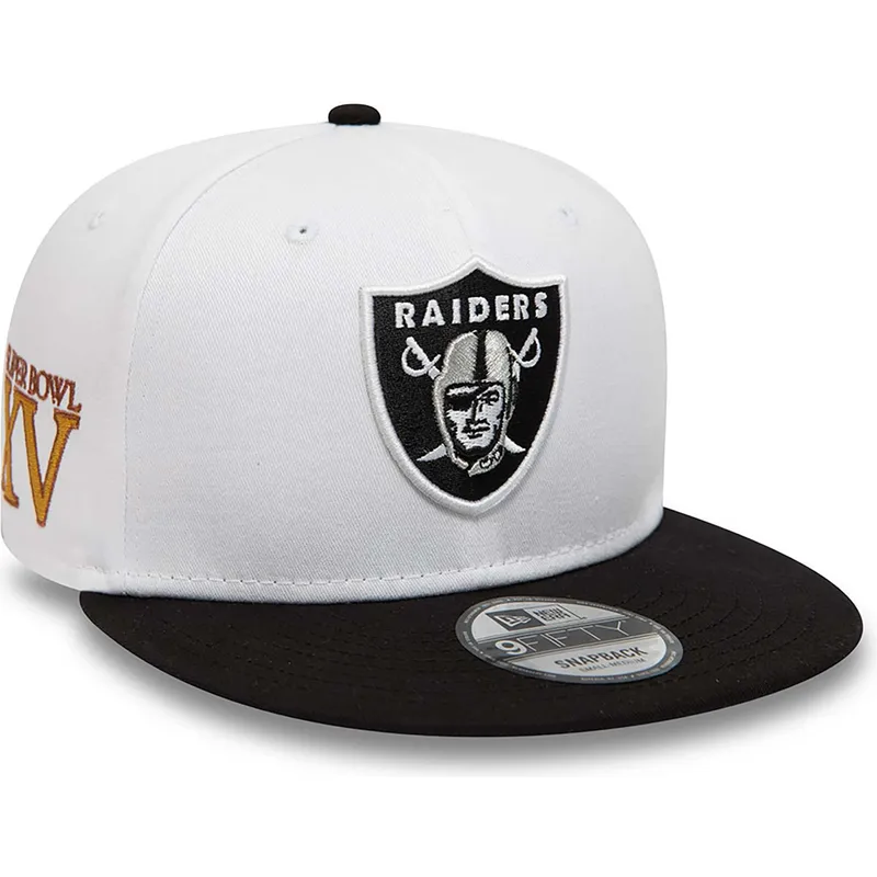New Era Flat Brim 9FIFTY Crown Patches Super Bowl XV Las Vegas Raiders ...