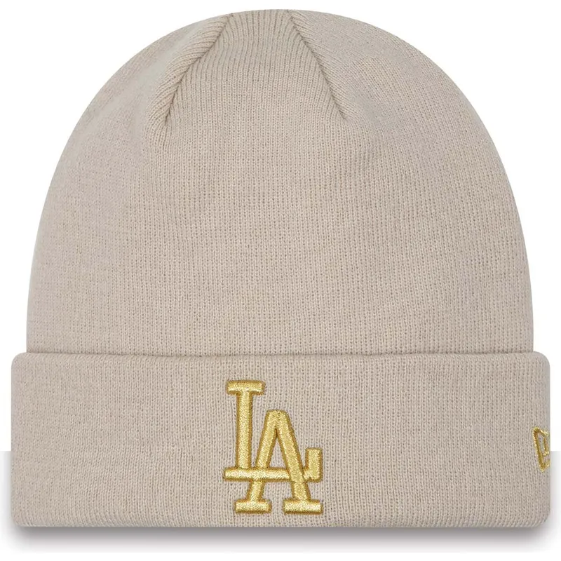 New Era Women Golden Logo Cuff Metallic Los Angeles Dodgers MLB Beige ...