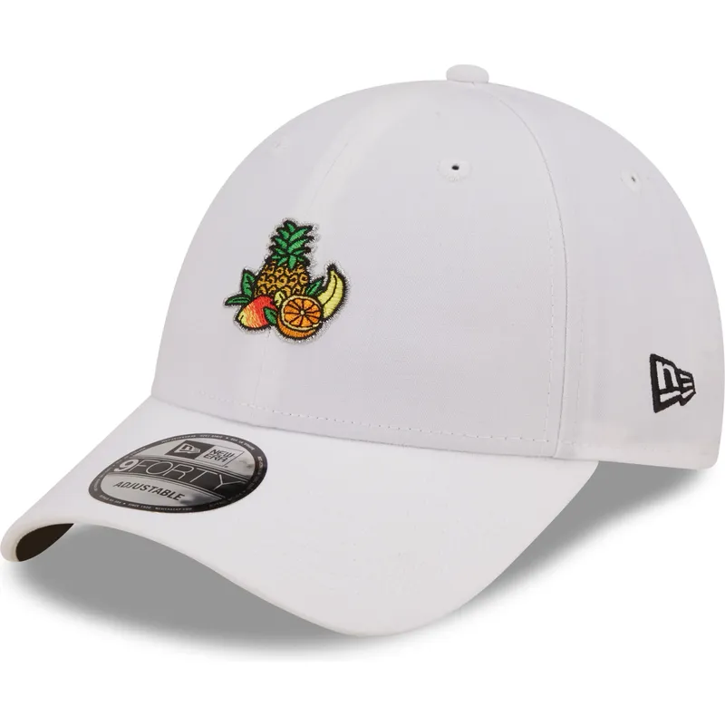 New Era Curved Brim Juice Tropical Fruits 9FORTY Food Icon White ...