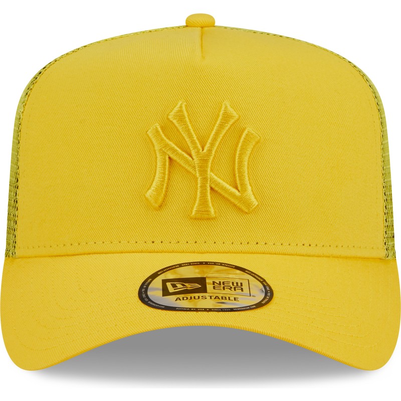 New Era Yellow Logo A Frame Tonal Mesh New York Yankees MLB Yellow ...