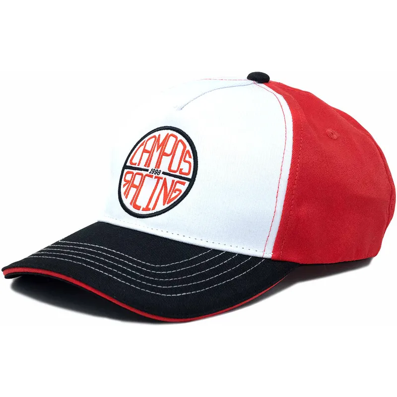 Kimoa Curved Brim Campos Racing 1998 White, Red and Black Adjustable ...