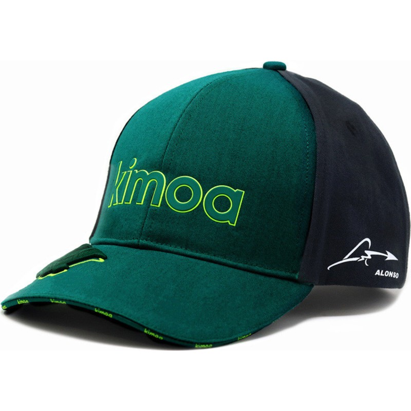 Kimoa Curved Brim Fernando Alonso Aston Martin Formula 1 Green and ...