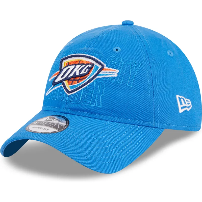 New Era Curved Brim 9TWENTY Draft Edition 2023 Oklahoma City Thunder NBA Blue Adjustable Cap ...