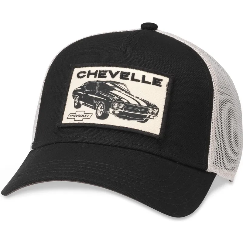 American Needle Chevelle by Chevrolet Valin Black and White Snapback ...
