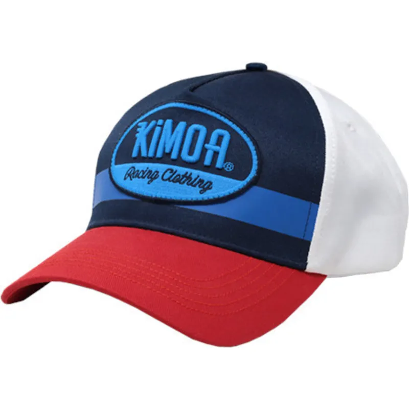Kimoa Curved Brim Team Turbo Blue, White and Red Adjustable Cap ...