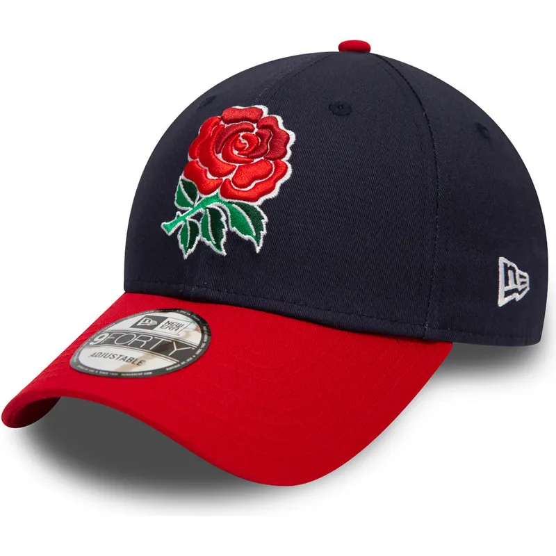 New Era Curved Brim 9FORTY Core England Rugby RFU Navy Blue and Red ...