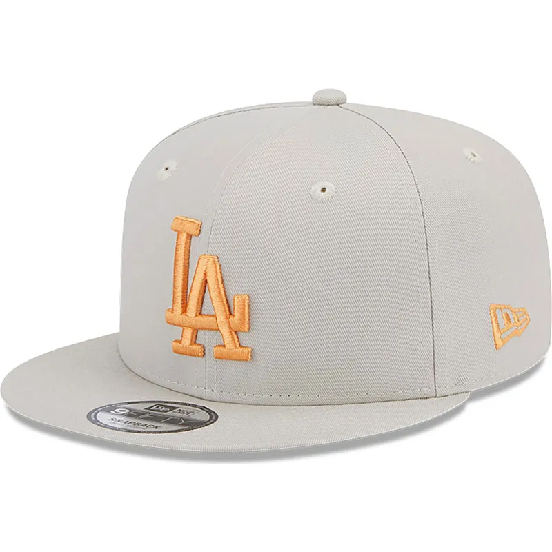 New Era Flat Brim Orange Logo 9FIFTY Side Patch Los Angeles Dodgers MLB ...