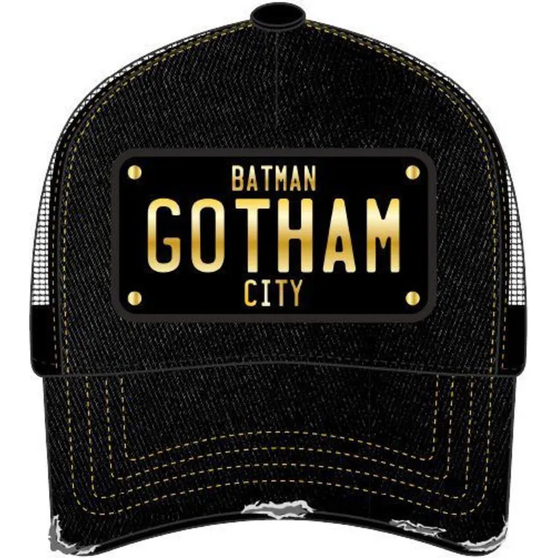 Capslab Gotham City Plate Batman DC6 BATP1 DC Comics Black Trucker Hat ...