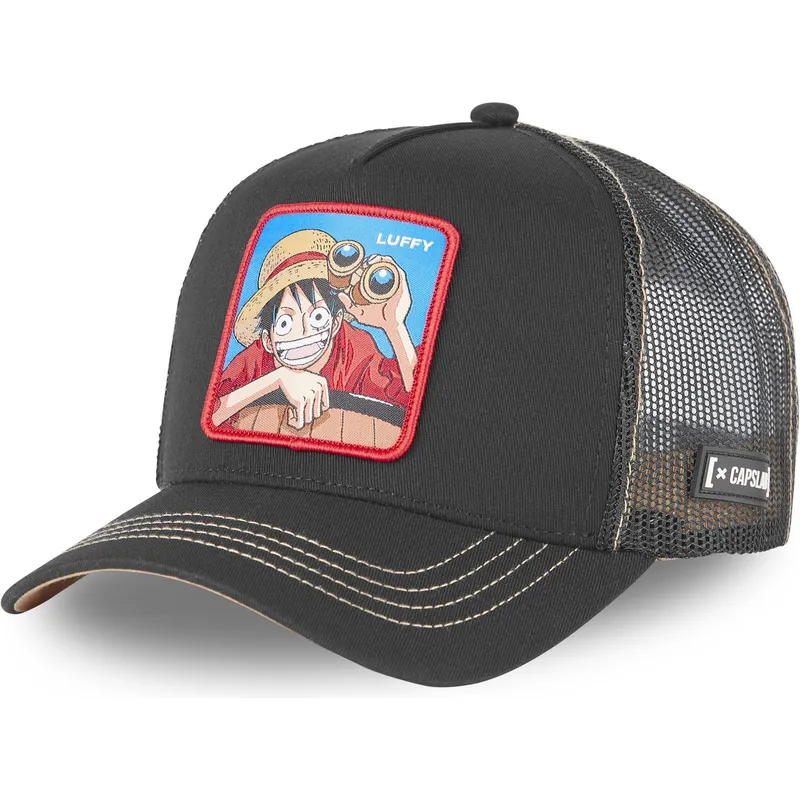 Capslab Monkey D. Luffy LUF3 One Piece Black Trucker Hat: Caphunters.co.uk