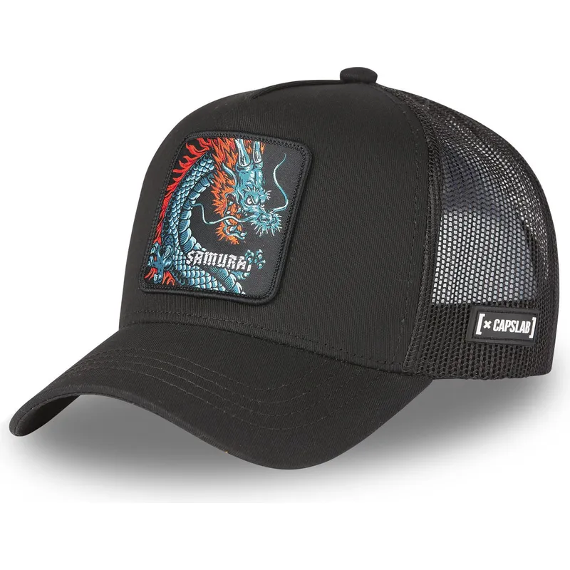 Capslab Dragon Samurai DRA1 Beasts Black Trucker Hat: Caphunters.co.uk