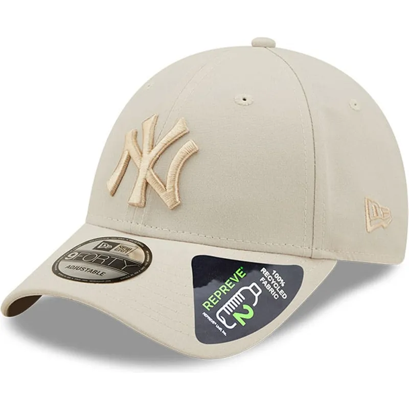 New Era Curved Brim 9FORTY Tonal REPREVE New York Yankees MLB Beige ...