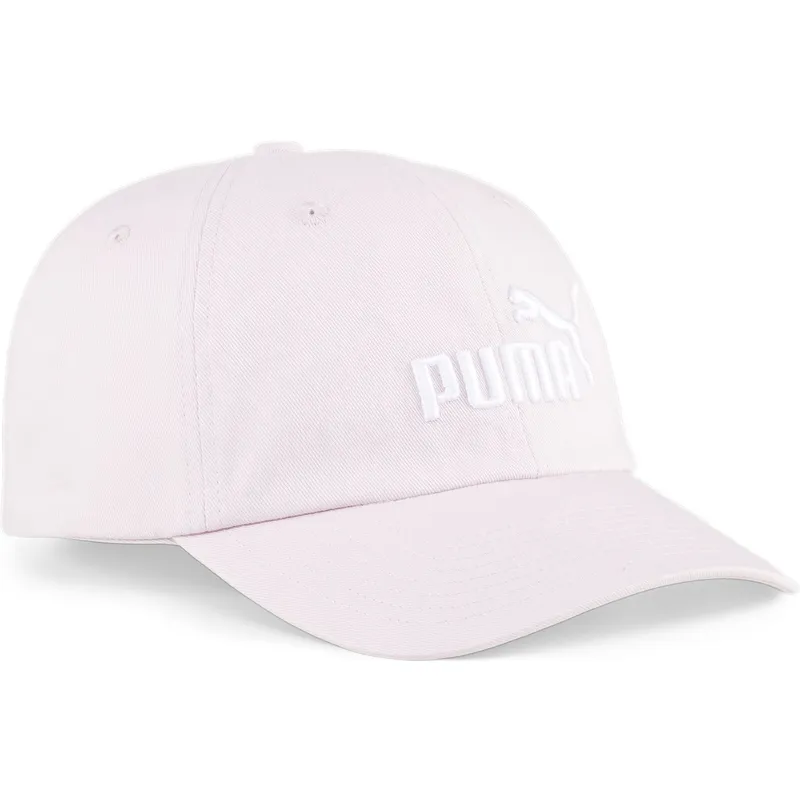 Puma Curved Brim Essentials No.1 Pink Adjustable Cap: Caphunters.co.uk