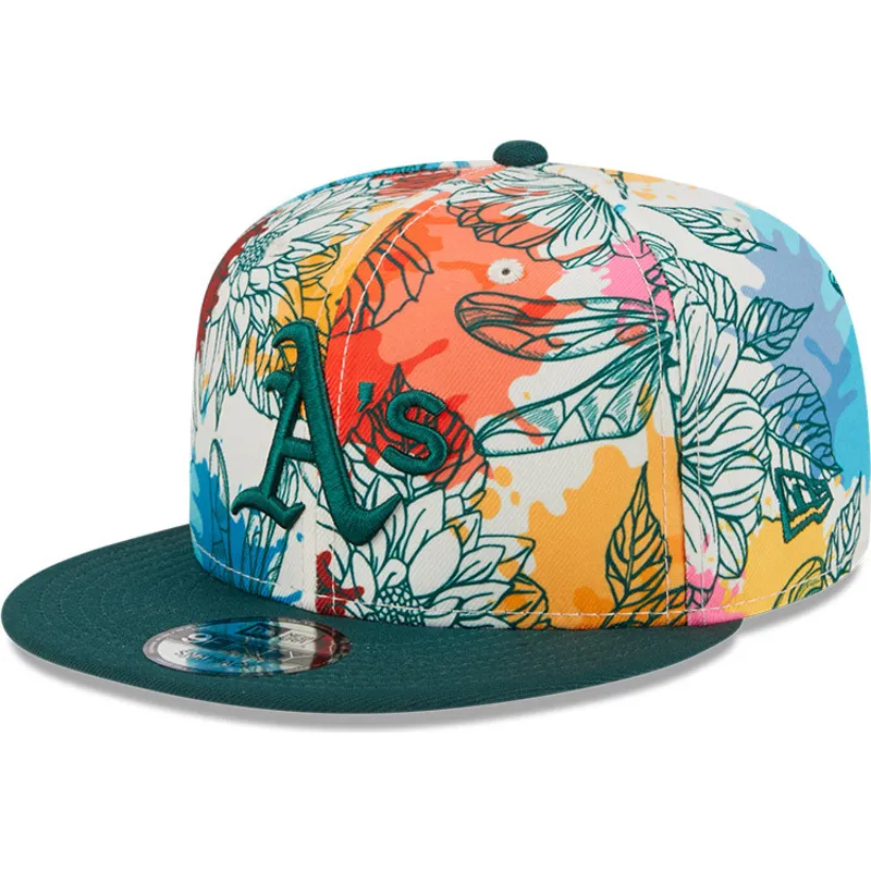 New Era Flat Brim 9FIFTY Spring Oakland Athletics MLB Multicolor ...