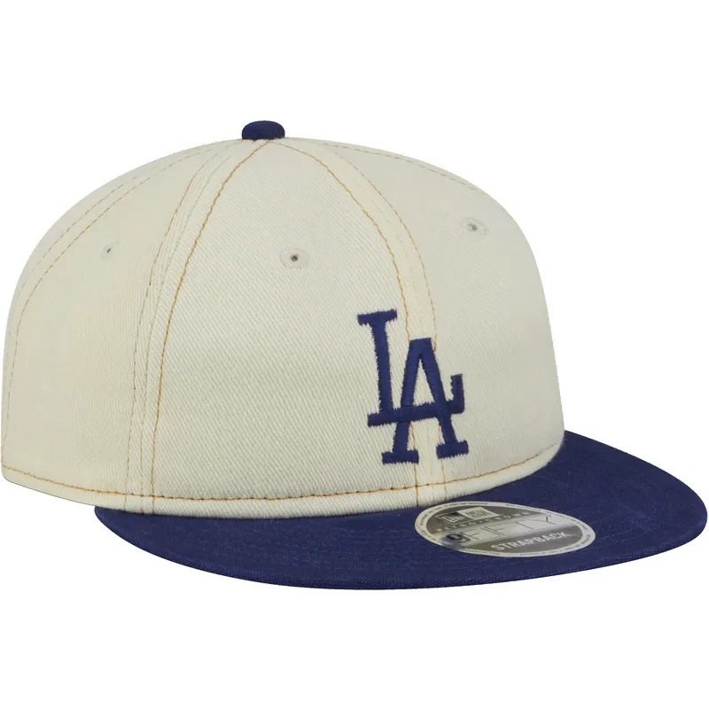 New Era Flat Brim 9FIFTY Retro Crown Denim Los Angeles Dodgers MLB ...
