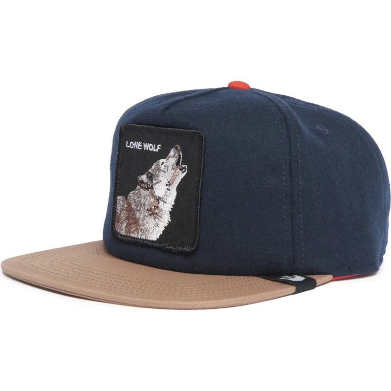 Goorin Bros. Flat Brim Lone Wolf One Pack The Farm Flats Navy Blue and ...