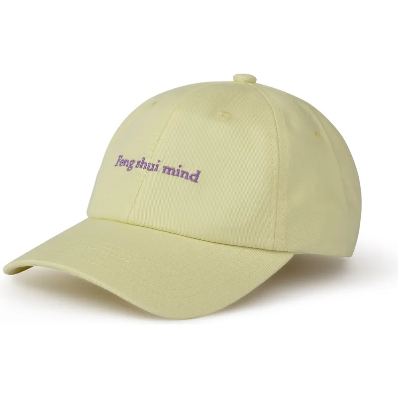 Pica Pica Curved Brim Feng Shui Mind Yellow Adjustable Cap: Caphunters ...
