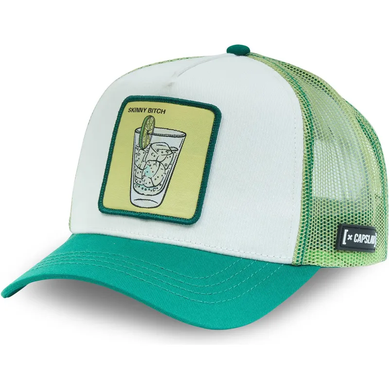 Capslab Skinny Bitch SKI Cocktails Green Trucker Hat: Caphunters.co.uk