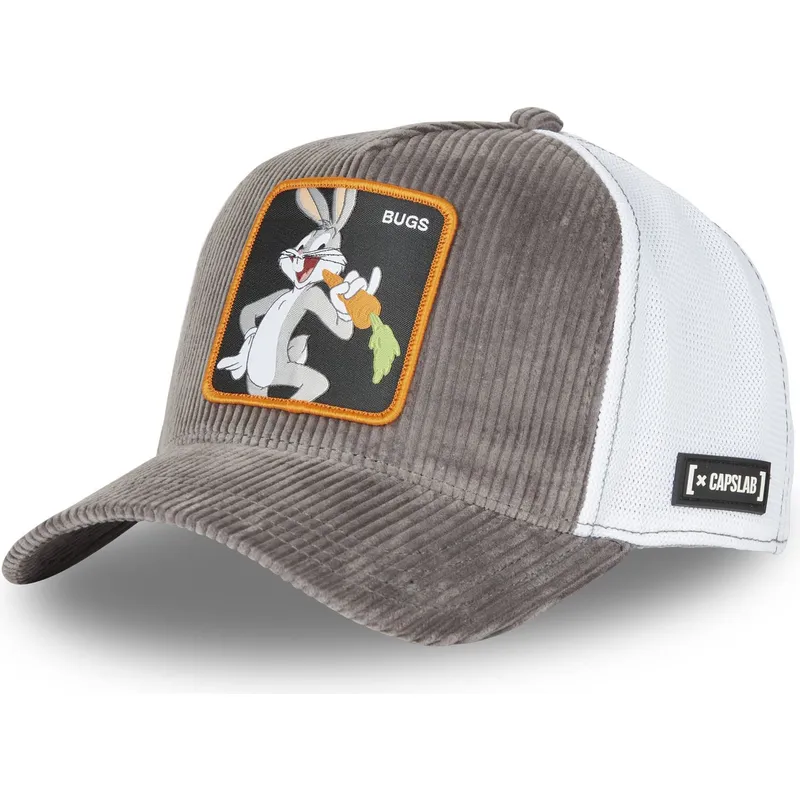 Capslab Bugs Bunny BUG6 Looney Tunes Brown and White Trucker Hat ...