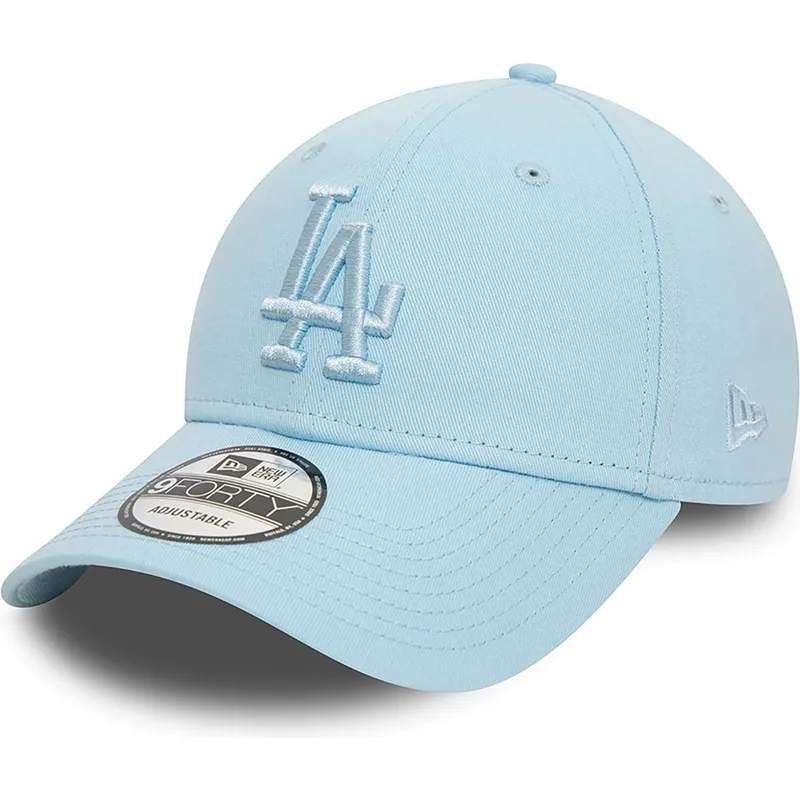 New Era Curved Brim Light Blue Logo 9FORTY League Essential Los Angeles ...