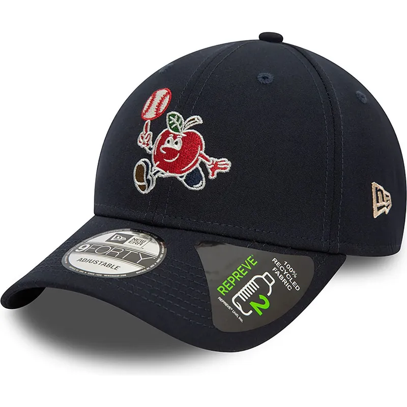 New Era Curved Brim 9FORTY REPREVE Baseball Apple Navy Blue Adjustable ...