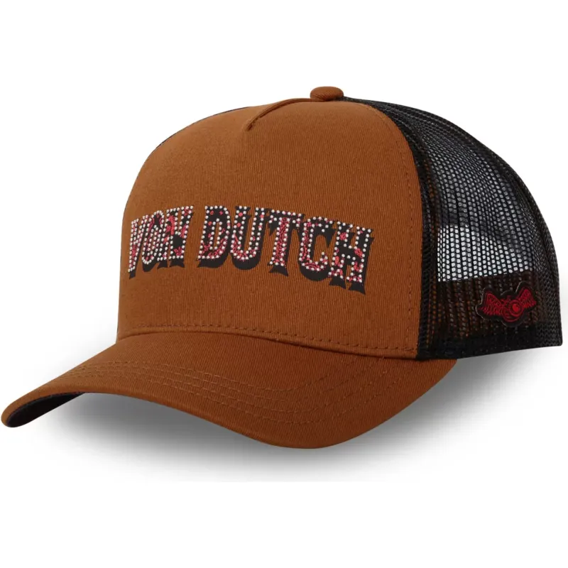 Von Dutch STUD N Brown Trucker Hat: Caphunters.co.uk