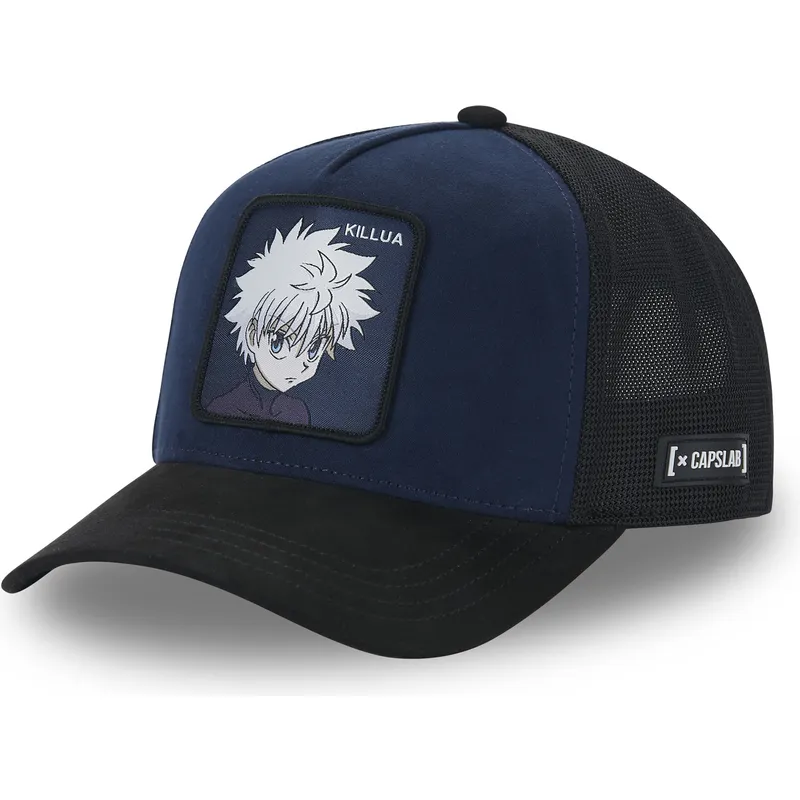 Capslab Killua Zoldyck HU5 Hunter x Hunter Navy Blue and Black Trucker Hat: Caphunters.co.uk