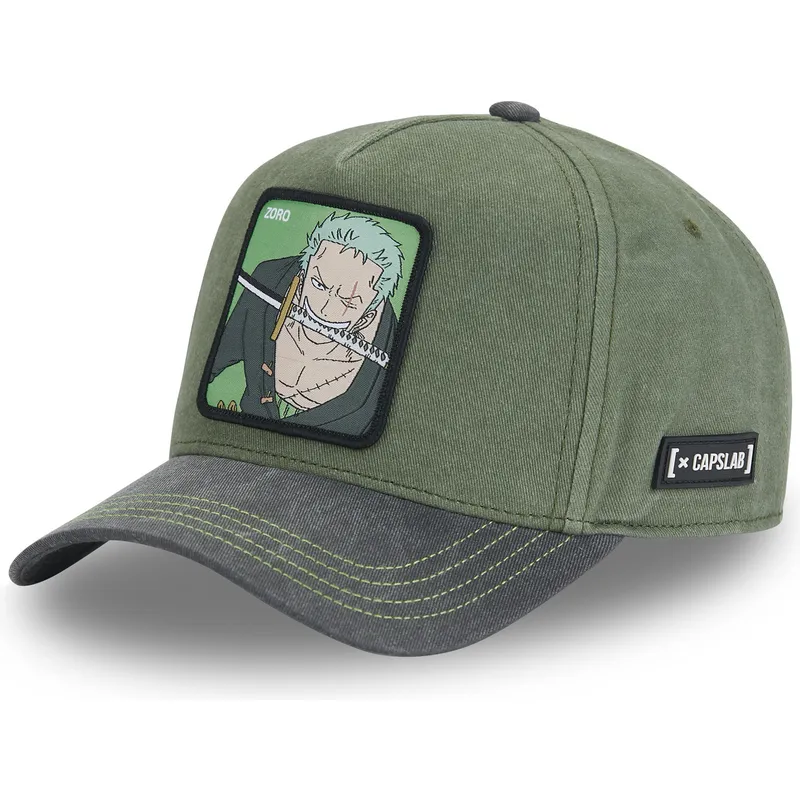 Capslab Curved Brim Roronoa Zoro OP4 ZOR One Piece Green Snapback Cap ...