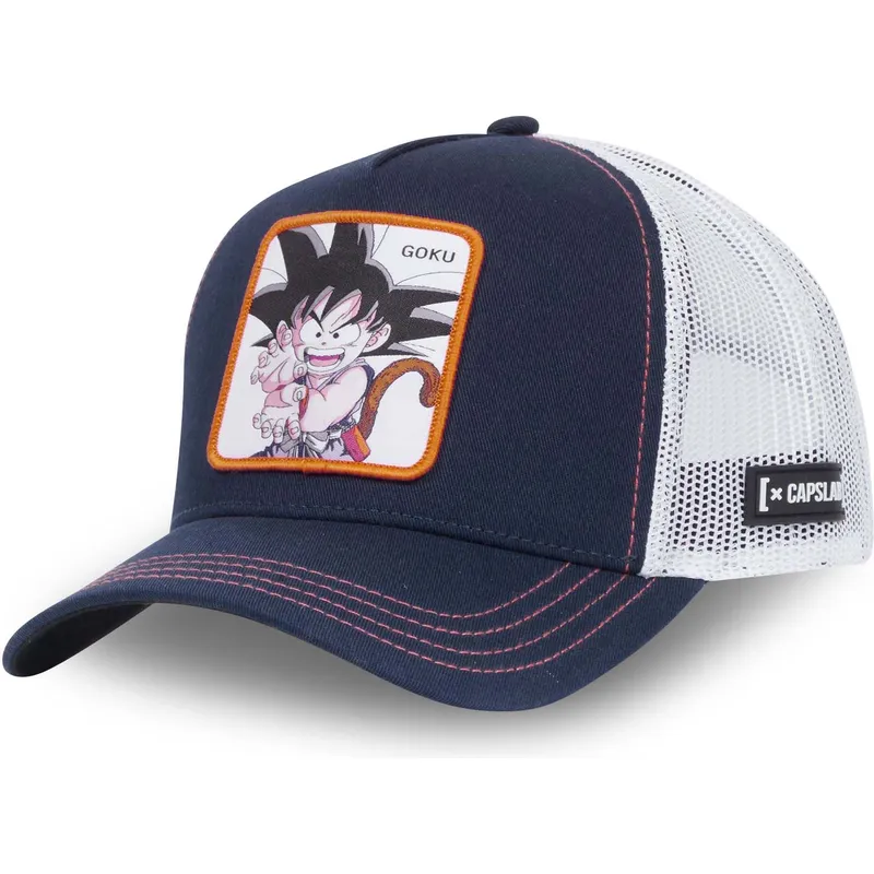 Capslab Kid Son Goku GOK CT Dragon Ball Navy Blue and White Trucker Hat ...