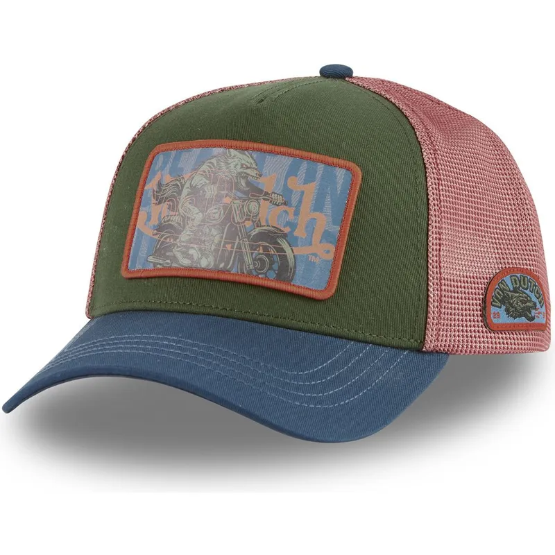 Von Dutch WOL CB Green, Red and Blue Trucker Hat: Caphunters.co.uk